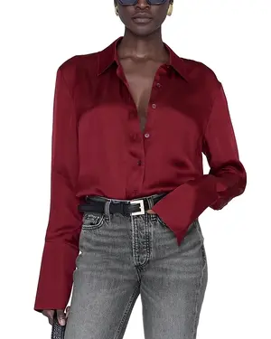 ANINE BING Amanda Shirt - Burgundy