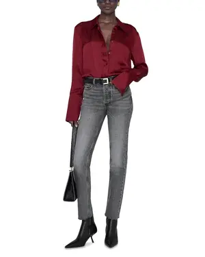 ANINE BING Amanda Shirt - Burgundy