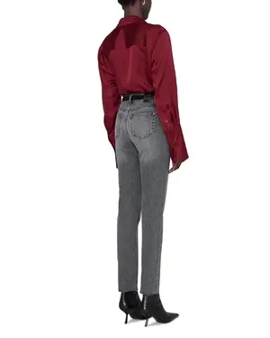 ANINE BING Amanda Shirt - Burgundy
