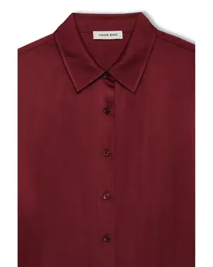 ANINE BING Amanda Shirt - Burgundy