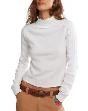 Free People Breezy Pullover Sweater - Ivory