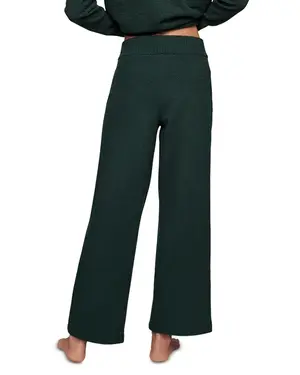 Eberjey Boucle Wide-leg Pants - Pine