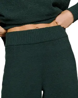 Eberjey Boucle Wide-leg Pants - Pine