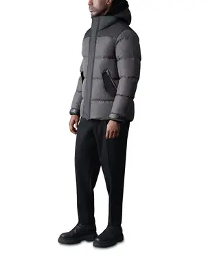 Mackage Quilted Down Jacket With Removable Shearling Bib