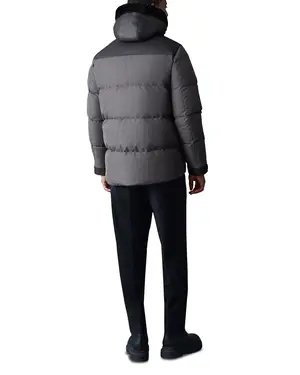 Mackage Quilted Down Jacket With Removable Shearling Bib