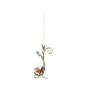 JAY STRONGWATER Mirabelle Orchid Single Candlestick - Flora