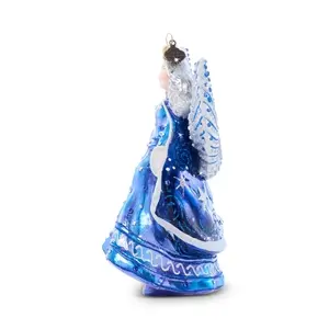JAY STRONGWATER Night Angel Glass Ornament