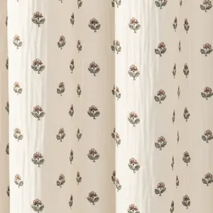 PERI HOME Block Print Gauze Shower Curtain