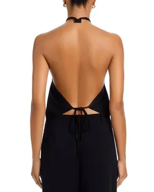 Issey Miyake Uni-form Wool Halter Top