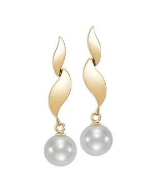 Bloomingdale'S Cultured Freshwater Pearl Drop Earrings In 14k Yellow - Gold