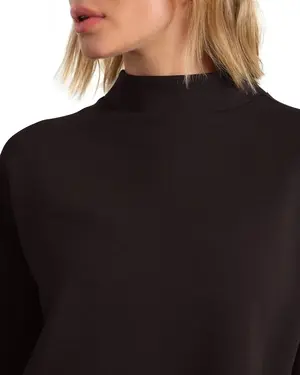 RHONE Dreamglow Cropped Mock Neck Top - Dark Espresso
