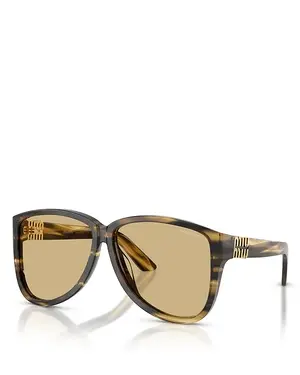 Miu Miu Aviator Sunglasses, 61mm - Yellow