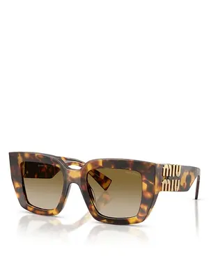 Miu Miu Square Sunglasses, 51mm - Honey Havana