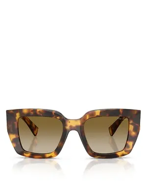 Miu Miu Square Sunglasses, 51mm - Honey Havana