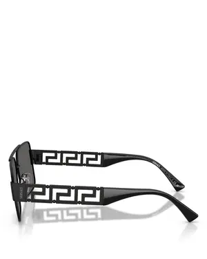 Versace Rectangular Sunglasses, 61mm - Matte Black