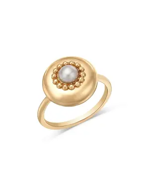 Bloomingdale'S 14k Yellow Freshwater Pearl Solitaire Ring - Gold