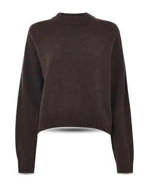 Whistles Wool Curved Hem Sweater