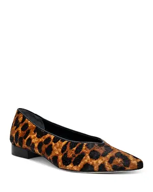 L'Agence Suzanne Ii Leopard Print Calf Hair Flats