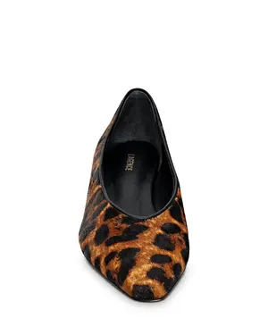 L'Agence Suzanne Ii Leopard Print Calf Hair Flats