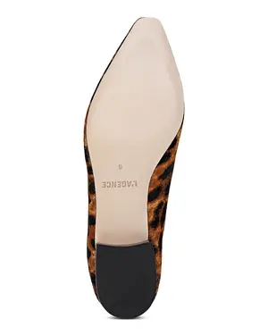 L'Agence Suzanne Ii Leopard Print Calf Hair Flats