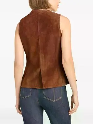 Cinq À Sept Chris Buttoned-pocket Suede Gilet