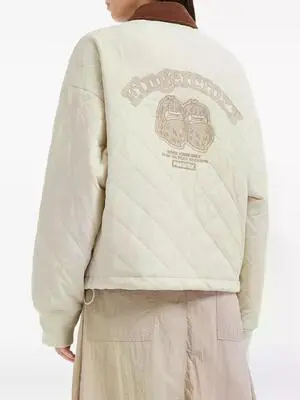 FINGERCROXX Quilted Embroidered Jacket - Neutrals