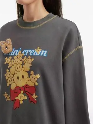 MINI CREAM Appliqué Graphic Sweatshirt