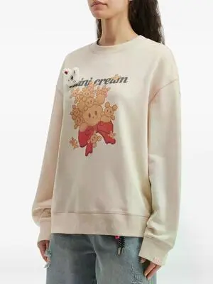 MINI CREAM Appliqué Graphic Sweatshirt