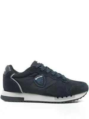 BLAUER. Logo-patch Low-top Sneakers