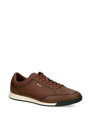 BOSS Leather Sneakers - Brown