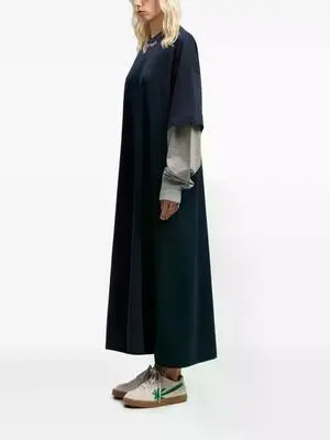 Palm Angels Curved Logo Layered Midi Dress