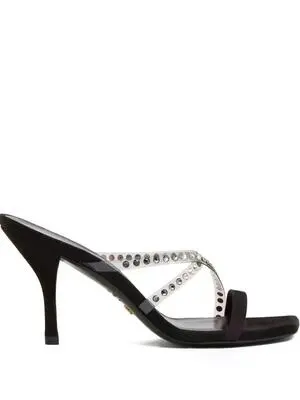 STUART WEITZMAN 85mm Crystal-embellished Strapeze Slides