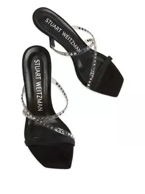 STUART WEITZMAN 85mm Crystal-embellished Strapeze Slides