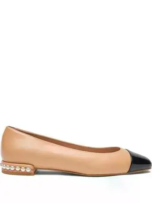 STUART WEITZMAN Pearl Embellished Ballerina Flats