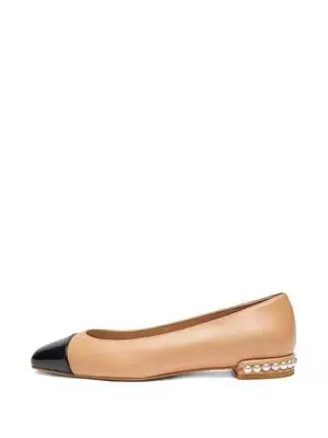 STUART WEITZMAN Pearl Embellished Ballerina Flats