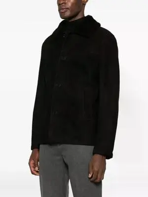 SALVATORE SANTORO Shearling-collar Coat