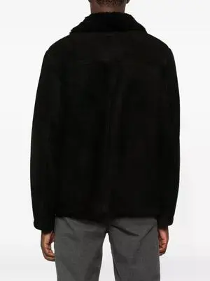 SALVATORE SANTORO Shearling-collar Coat