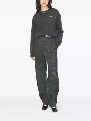 Tory Burch Paneled Wool-blend Trousers
