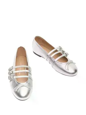 STUART WEITZMAN Celeste Ballet Flats - Silver