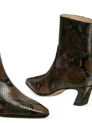 STUART WEITZMAN Snakeskin Ankle Boots
