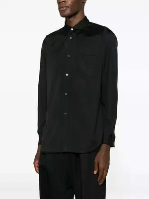 Comme Des Garçons Chest-pocket Long-sleeve Shirt - Black