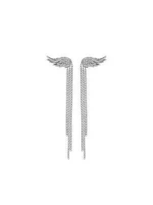 Zadig&Voltaire Wing Chain Earrings - Silver