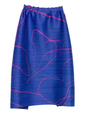 Issey Miyake Pleated Skirt - Blue