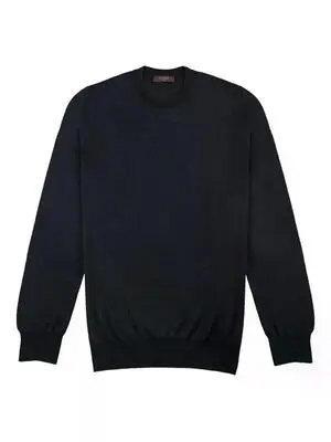ZANONE Crew-neck Knitted Sweater - Blue