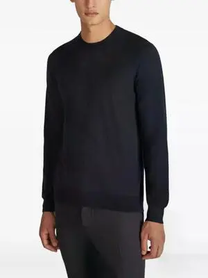 ZANONE Crew-neck Knitted Sweater - Blue