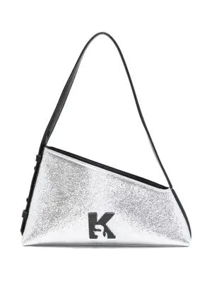 Karl Lagerfeld Asymmetric Shoulder Bag - Silver
