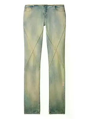 Off-White Crossover Seam Frayed Jeans