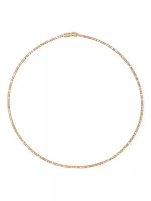 RYENN'S EYES Rose-quartz Tennis Necklace - Gold
