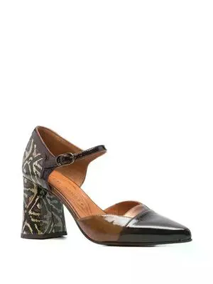 Chie Mihara 75mm Patterned Block-heel Pumps