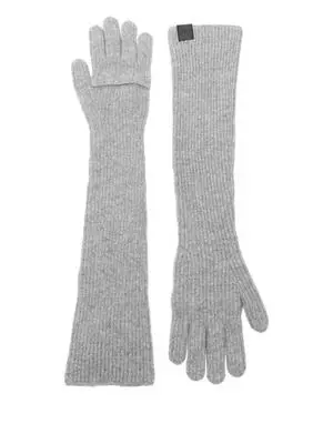 JUUN.J Ribbed Knit Gloves - Grey